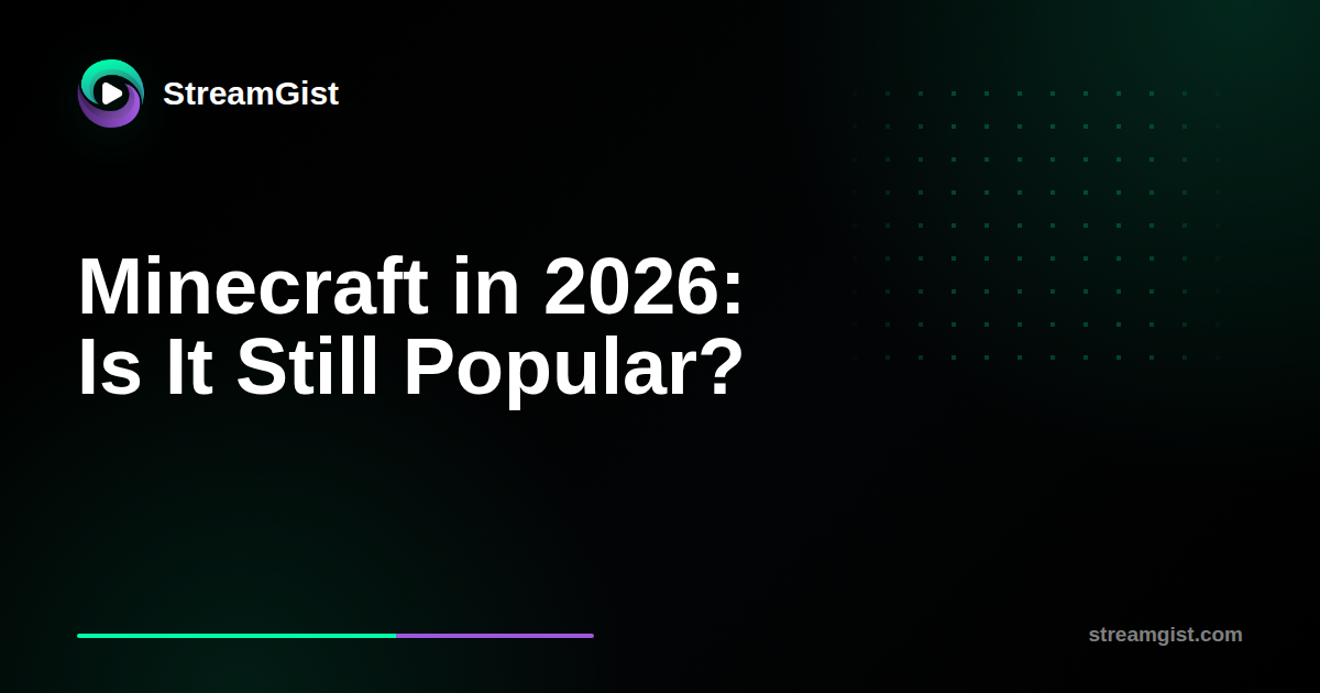 Minecraft in 2026: Is It Still Popular? Twitch, Streamers, Community ...